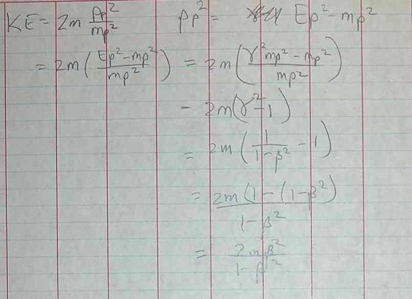 Maximum kinetic energy transfer in 2 particle collisions (at b=0)